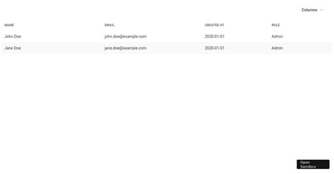 Columns Molecule Codesandbox