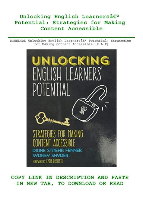 Download Unlocking English LearnersÃ¢Â€Â² Potential Strategies For Making Content Accessible Rar