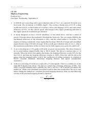 CE Problem Set Pdf P A G E CE Fall CE Highway Engineering Problem