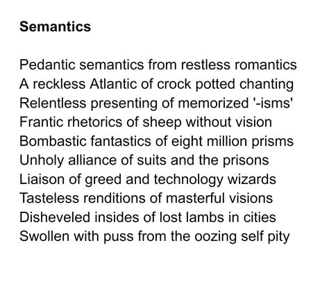 Semantics Rpoem
