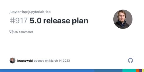 50 Release Plan · Issue 917 · Jupyter Lspjupyterlab Lsp · Github