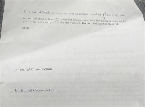 Solved Points Sketch The Region And Write An Iterated Chegg Com
