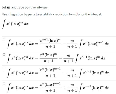 Solved Let M And N Be Positive Integers Use Integration By