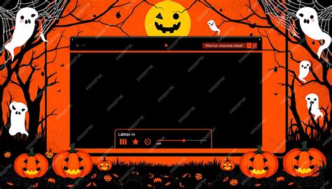 Halloween Layout For A Horror Movie Streamer With Orange And Black