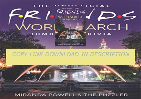 Ppt Download ⚡️ Pdf ⚡️ The Unofficial Friends Word Search Jumbles