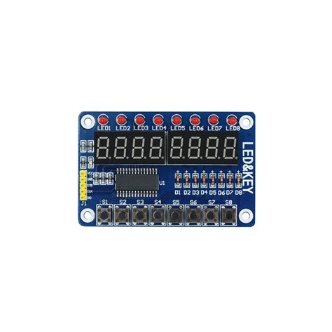 tm1638 módulo c 8 leds 8 botões e lcd p arduino