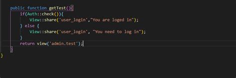 laravel solution auth check is not working in controller