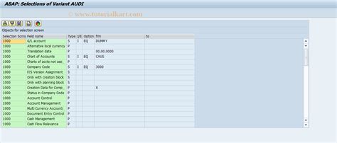 Obj Sap Tcode C Fi Year End G L Account List