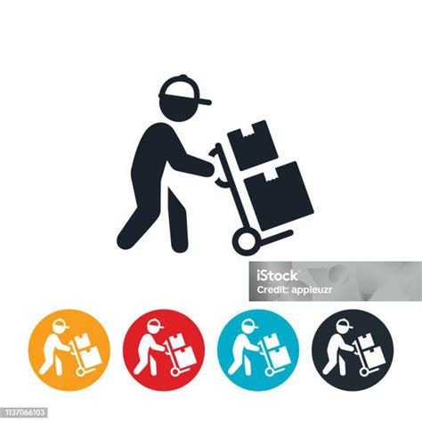 패키지 배달 사람 아이콘 아이콘에 대한 스톡 벡터 아트 및 기타 이미지 아이콘 남자 나름 Istock