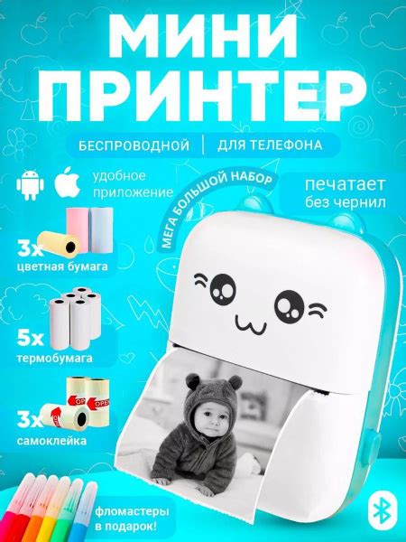 Funprint Мини принтер Мини принтер кот термо Монохромный купить на