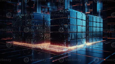 futuristic technology for processing information analysis and sorting