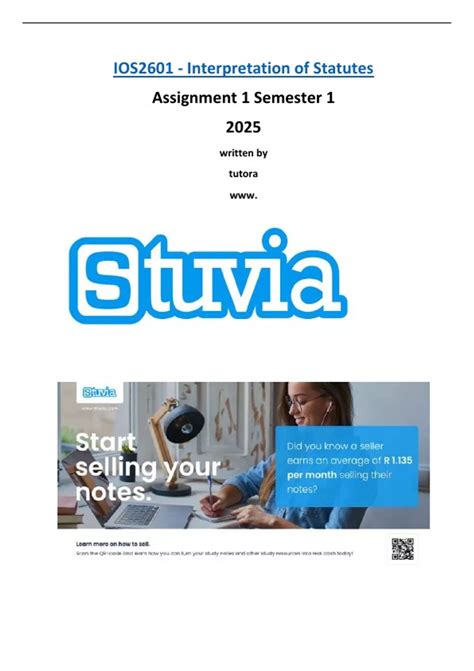 ios2601 assignment 01 semester pass interpretation of statutes