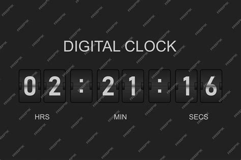Premium Vector Digital Clock Design Element Template