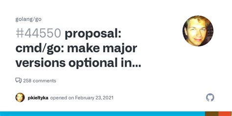Proposal Cmdgo Make Major Versions Optional In Import Paths · Issue 44550 · Golanggo · Github