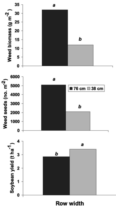 Effect Of Row Spacing 38 And 76 Cm On Weed Biomass And