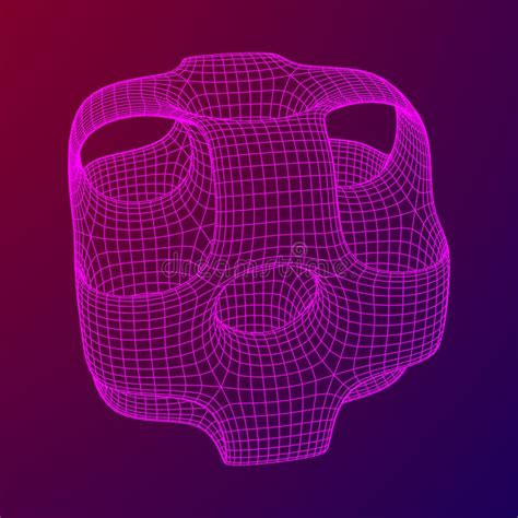 Wireframe Ported Cube Stock Vector Illustration Of Graphic