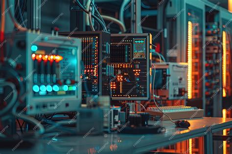 Premium Photo A Computer With A Lot Of Wires On It