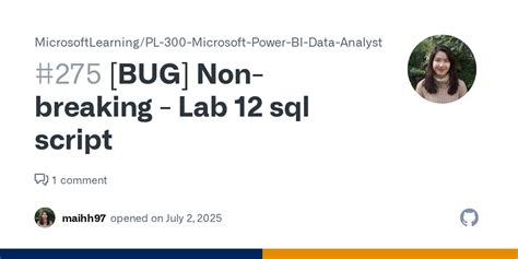 Bug Non Breaking Lab 12 Sql Script · Issue 275 · Microsoftlearning