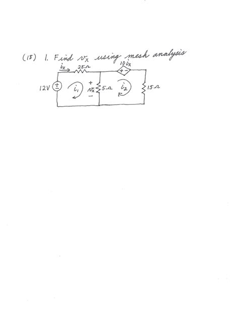 Solved 18 1 Find Vx Using Mesh Analysis 1ੜਾਈ ਚ ਹੈ 45 15