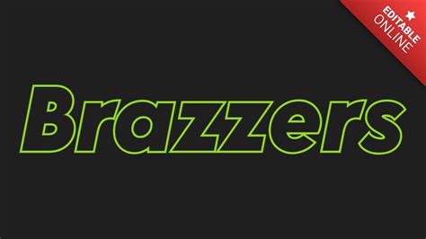 Brazzers Green Fill Outline Text Effect Generator