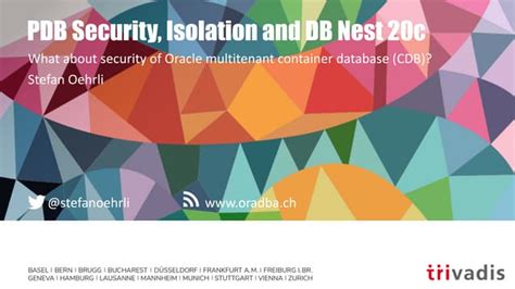 Soug Pdb Security Isolation And Db Nest 20c Pdf