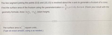 Solved The Line Segment Joining The Points And Chegg