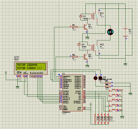 Simulator Pengendali Motor DC Putar Kanan Kiri BELAJAR MIKROKONTROLER