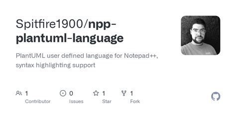 github spitfire1900 npp plantuml language plantuml user defined