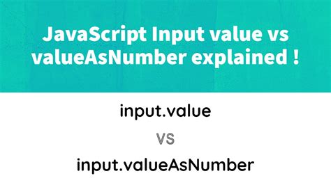javascript input value vs valueasnumber explained