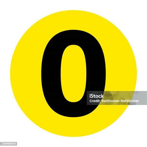 Number 0 Floor Marker Symbol Vector Illustration Isolate On White