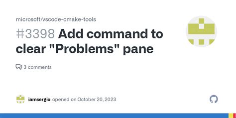 Add Command To Clear Problems Pane · Issue 3398 · Microsoftvscode