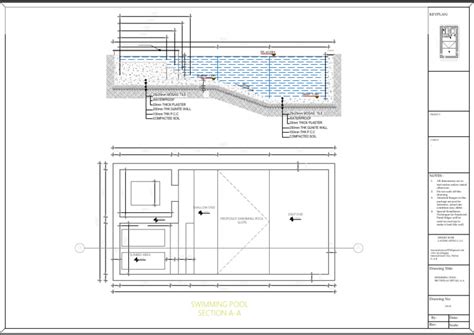 Ls 04 Swimming Pool Sectiona A A Pdf Structural Engineering Building