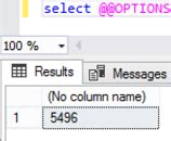 SQL Server SET Options That Affect The Query Result SET CONCAT NULL YIELDS NULL SET NUMERIC