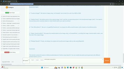 Python 22 How To Do An Affine Transformation Using Python Youtube