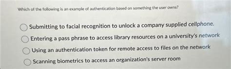 Solved Which Of The Following Is An Example Of Chegg