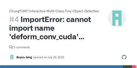 Importerror Cannot Import Name Deformconvcuda From Mmdetopsdcn