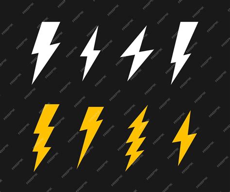 Premium Vector Super Set Lightning Bolt Thunderbolt Lightning Strike Modern Flat Style Vector