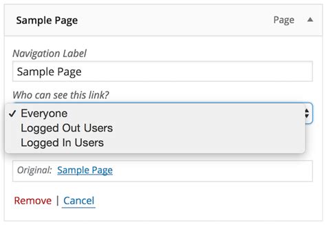 2 ways to show different menu when logged in wordpress