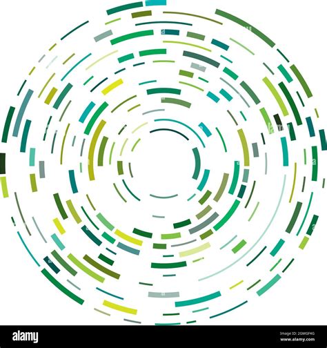 Colorful Circular Concentric Segmented Circles Radial Radiating