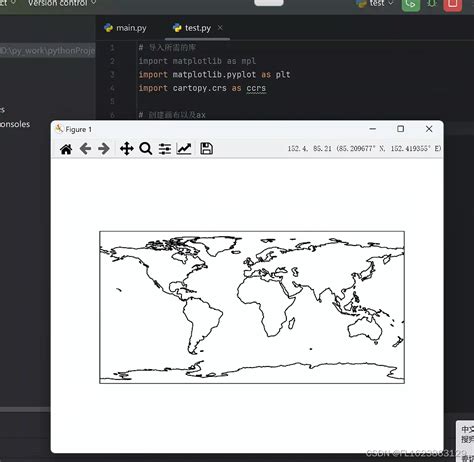 Python Cartopy安装后测试代码python安装cartopy023 Csdn博客