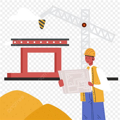 건설 일러스트 작업에 종사하는 사람들 캐릭터 공사 건물 Png 일러스트 및 Psd 이미지 무료 다운로드 Pngtree