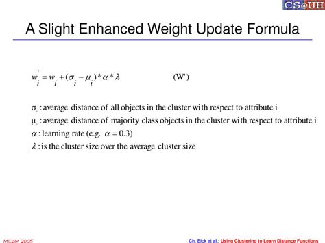 Ppt Using Clustering To Learn Distance Functions For Supervised Similarity Assessment