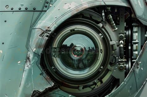 Closeup Of Military Aircraft Optical Sensor System Stock Image Image Of Aviation Industry