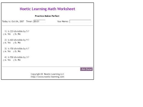 Divisibility Questions Interactive For 5th 6th Grade Lesson Planet