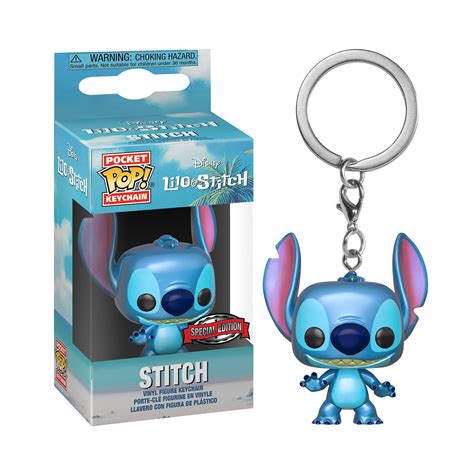 Lilo Stitch Metallic Stitch Funko Pop Keychain Elbenwald