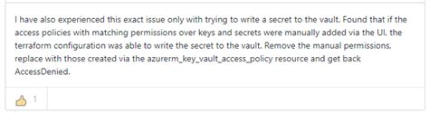 Terraform Azure Keyvault Key Generation Access Denied Stack Overflow