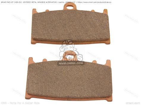 430821111p Brake Pad Kit Sintered Metal Non Oe Japanese Alternat