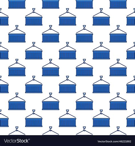 Blue Shipping Container Delivery Modern Seamless Vector Image
