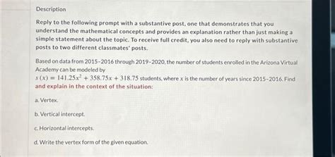 Solved Reply To The Following Prompt With A Substantive