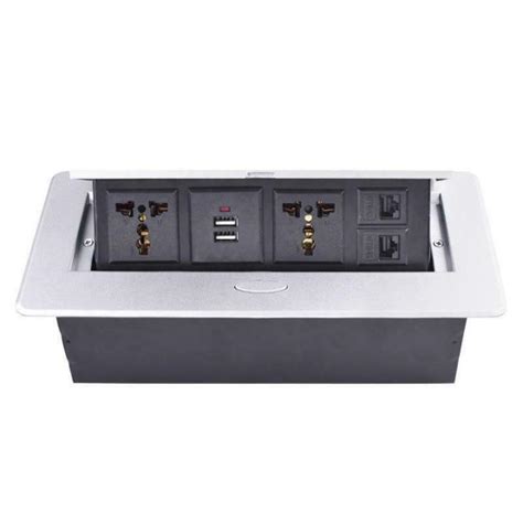 Universal Plug In Adapter Pop Up 2 Universal Socket Table Outlet 2 Rj45